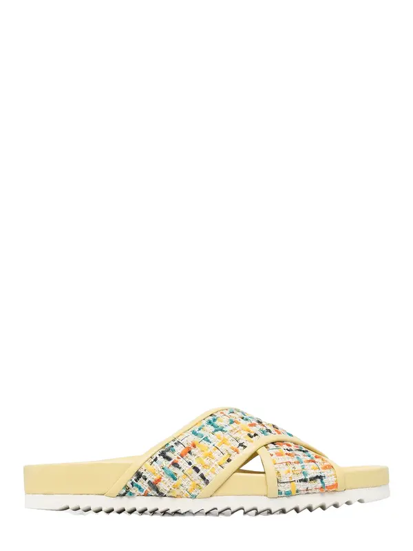 MADISON.MAISON Crossover Strap Sandals - Yellow