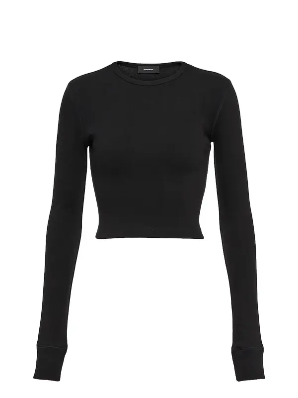 Wardrobe.NYC X Hailey Bieber Hb Cropped Top - Black