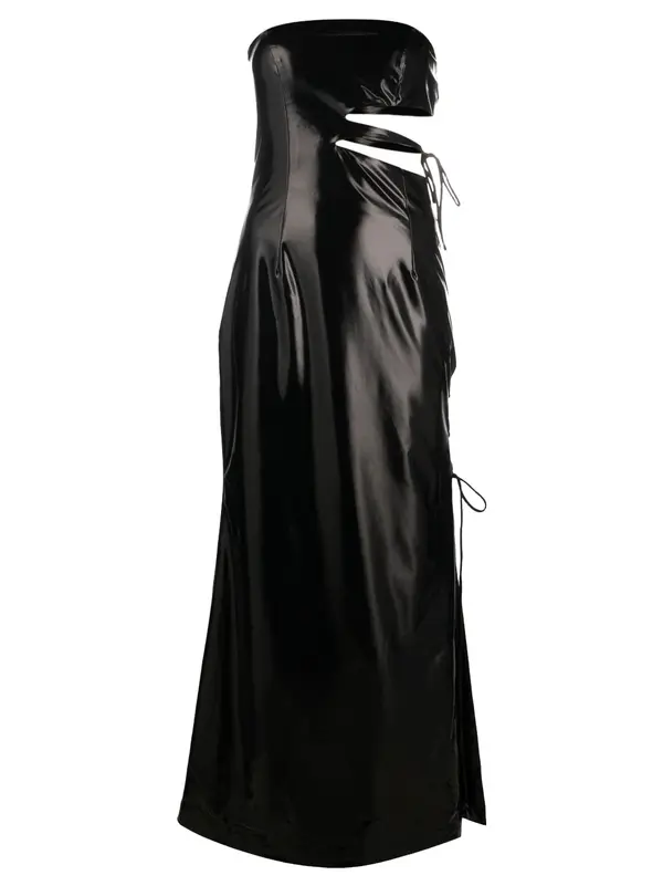 ROTATE BY BIRGER CHRISTENSEN Strapless Cut-out Maxi Dress - Black