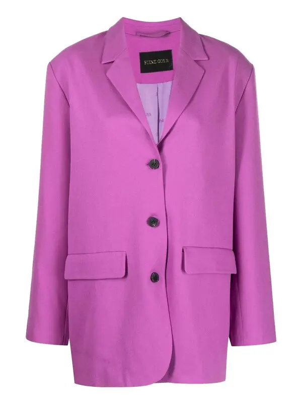 Stine Goya Single-breasted Recycled-blend Coat - Purple