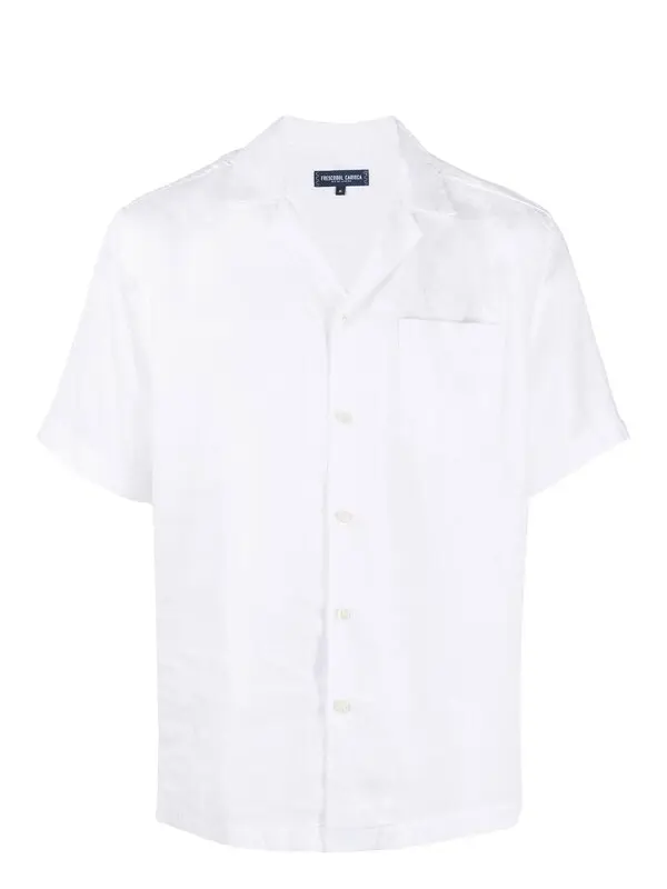 Frescobol Carioca Short-sleeve Linen Shirt - White