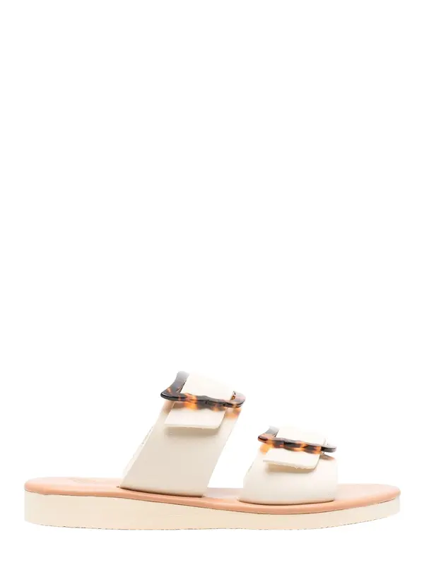 ANCIENT GREEK SANDALS Iaso Flat Sandals - Neutrals