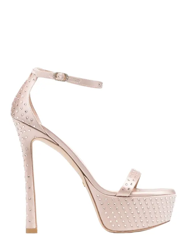 STUART WEITZMAN 150mm Rhinestone Platform Sandals - Pink