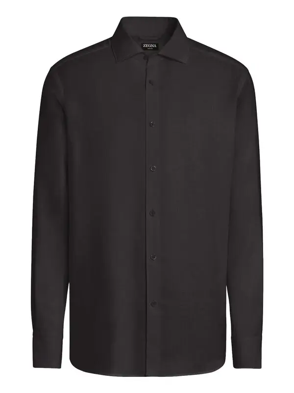 Zegna Cashco Long-sleeve Shirt - Black