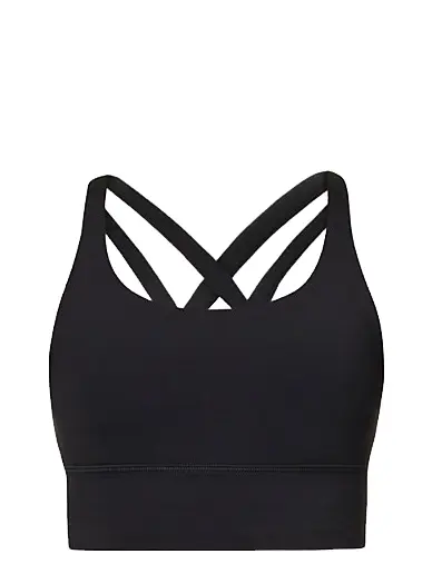 Lululemon Energy Cross-over Back Stretch-jersey Bra - Black