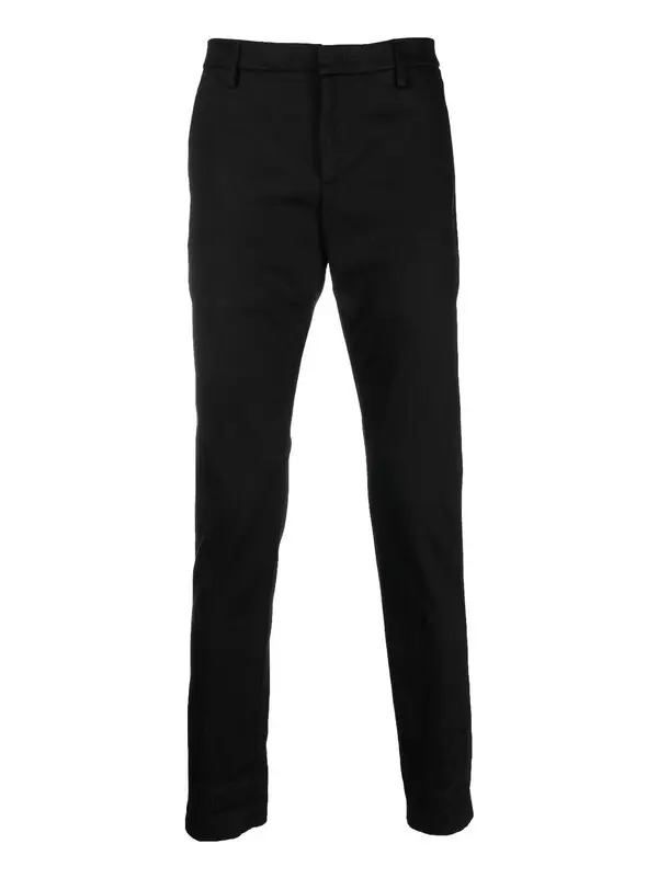 DONDUP Slim-cut Tailored Trousers - Black