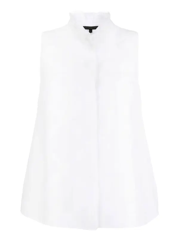 Shiatzy Chen Lace-trim Sleeveless Shirt - White