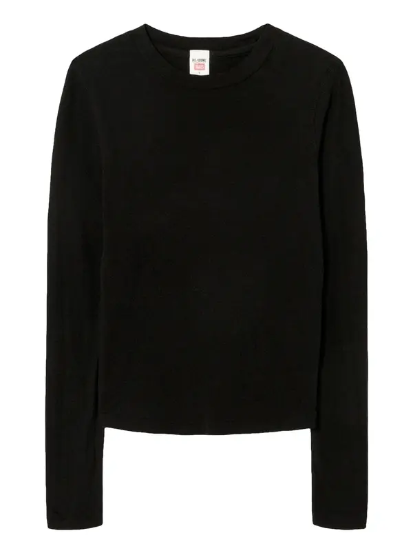 RE/DONE 90s Baby Long-sleeve Jumper - Black