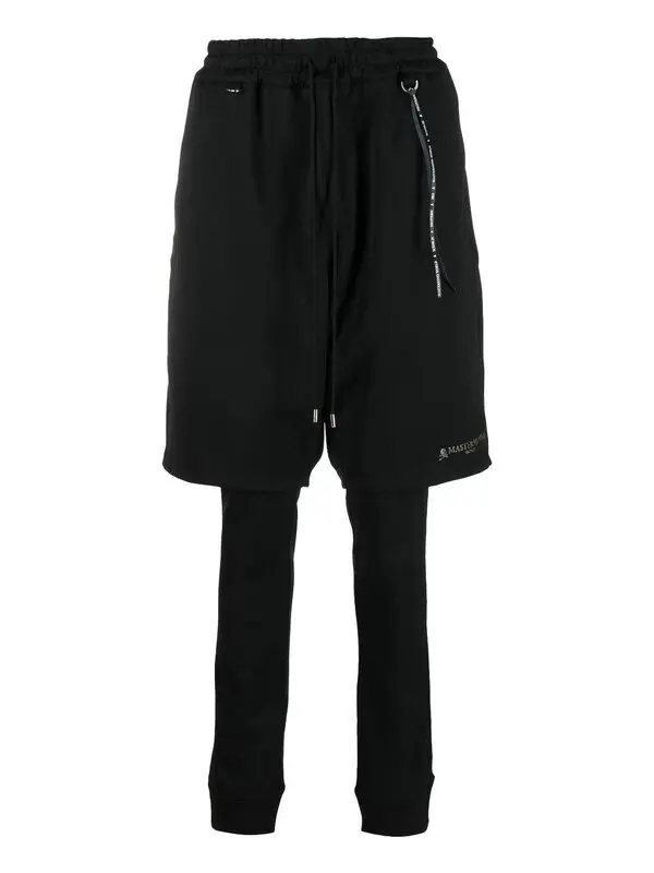MASTERMIND WORLD Layered Deck Shorts With Leggings - Black