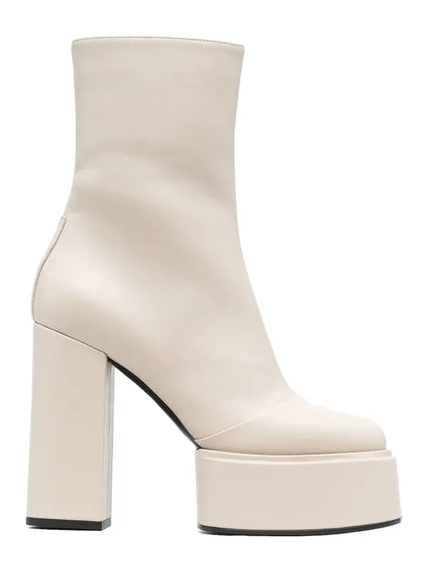 3JUIN Platform Ankle Boots - Neutrals