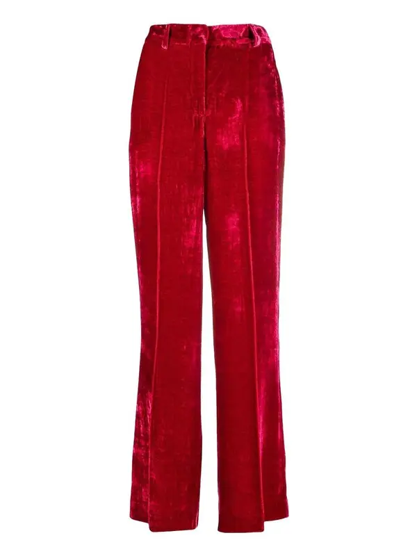P.a.r.o.s.h Velvet Wide-leg Trousers - Red