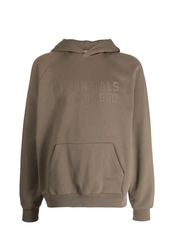 Fear Of God Logo-print Hoodie - Brown
