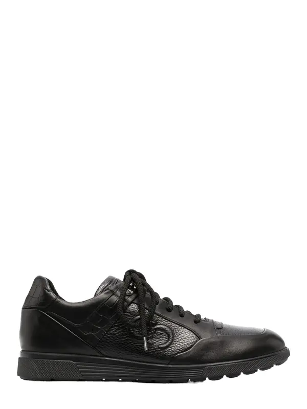 Casadei Monogram Low-top Sneakers - Black
