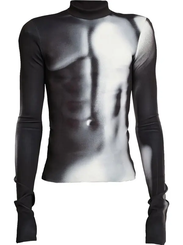 Balmain Body-print Long-sleeve T-shirt - Black