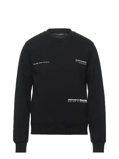 Dolce & Gabbana Sweatshirt With Reflective Trims - Black