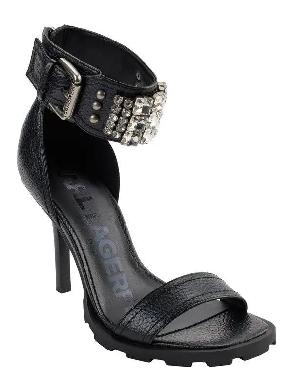 Karl Lagerfeld Paris Malinda Ankle Cuff Sandals - Black