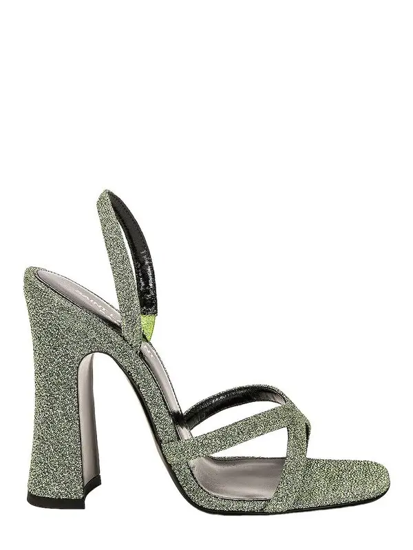Saint Laurent Arancha 110 Heeled Sandals - Crystal Jade Green