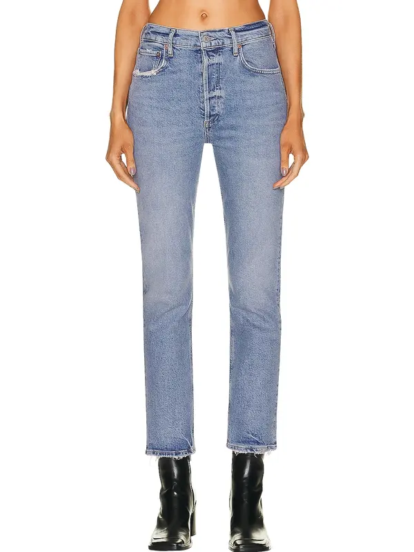 AGOLDE Riley Long Straight Jeans - Cove