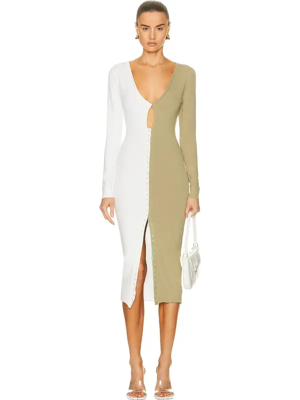 ATOIR Saturn Dress - White & Shale Green