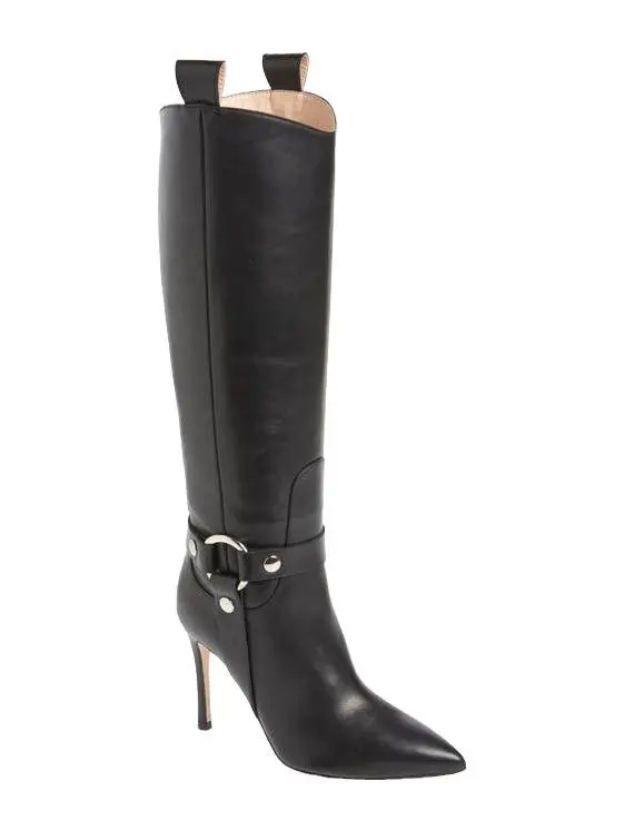 BEAUTIISOLES Phoebe Knee High Boot - Black Soft Leather
