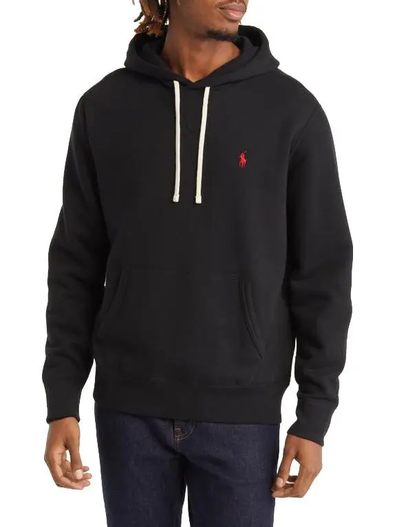 Ralph Lauren Fleece Pullover Hoodie - Polo Black