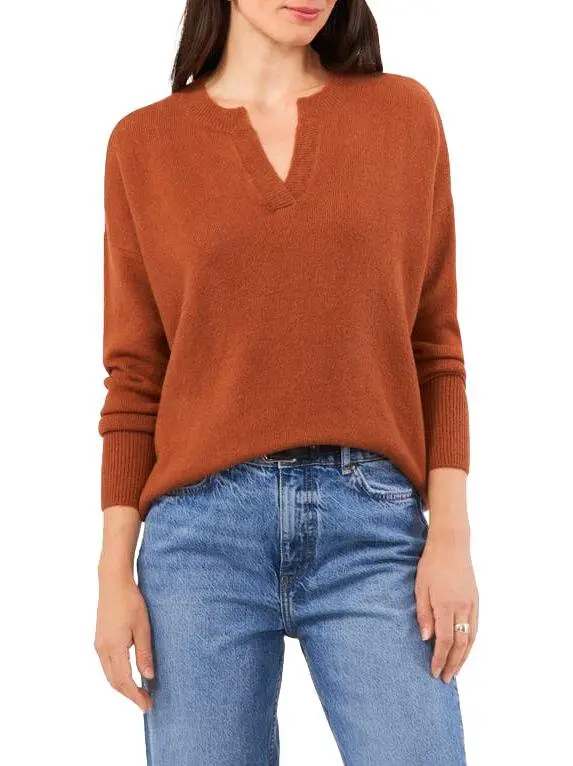 Vince Camuto Drop Shoulder V-neck Sweater - Sierra