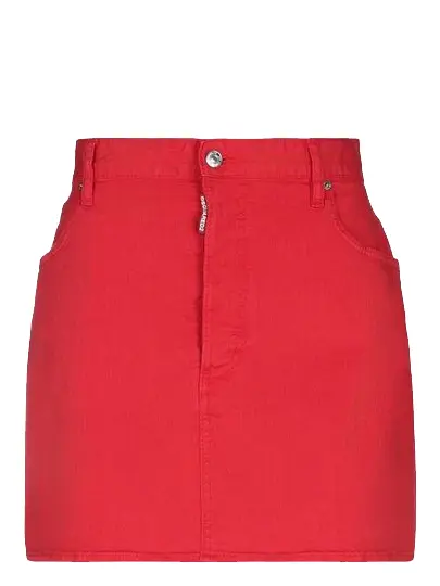 Dsquared2 Flared Denim Skirt - Red