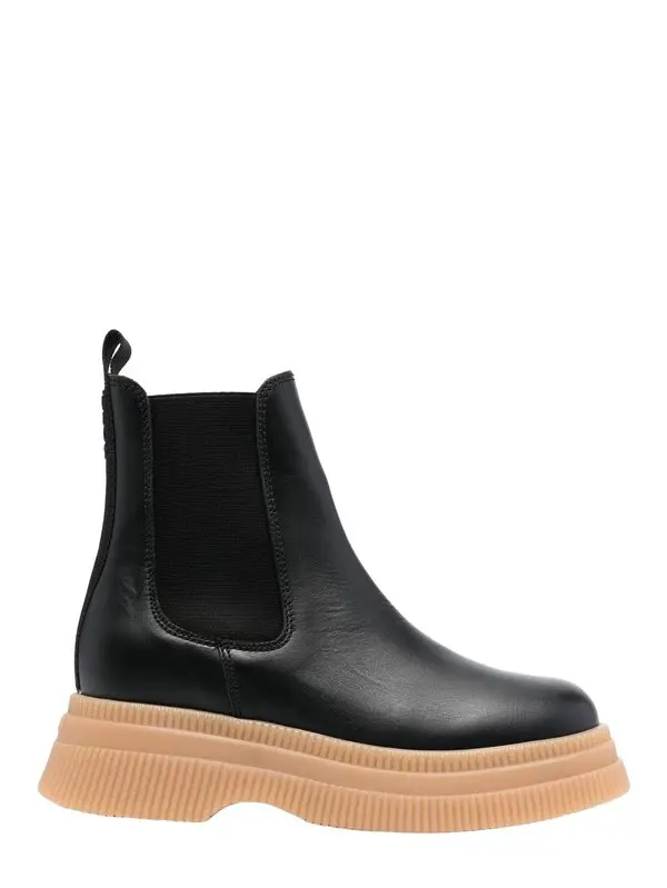 GANNI Elasticated Side-panel Boots - Black