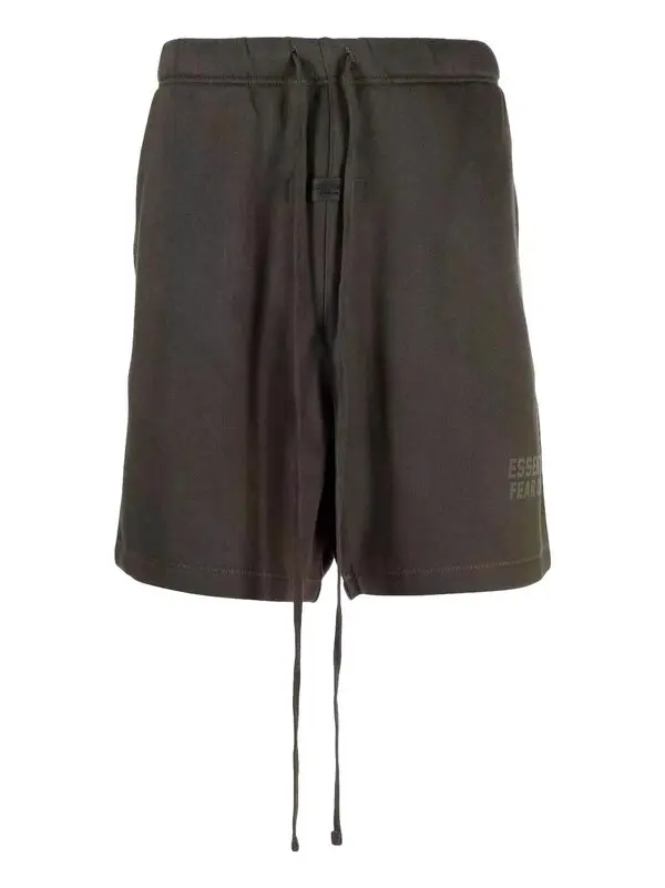 Fear Of God Logo-print Drawstring Shorts - Brown