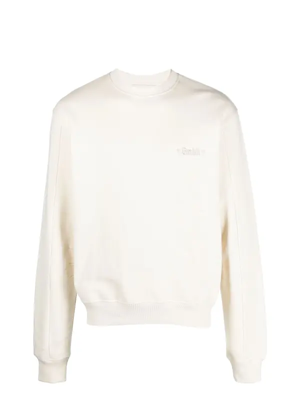 GMBH Logo-embroidered Organic Sweatshirt - Neutrals