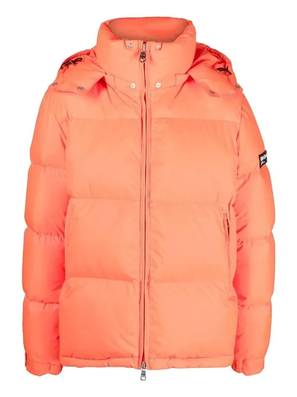 WHITESPACE Logo-patch Padded Jacket - Orange