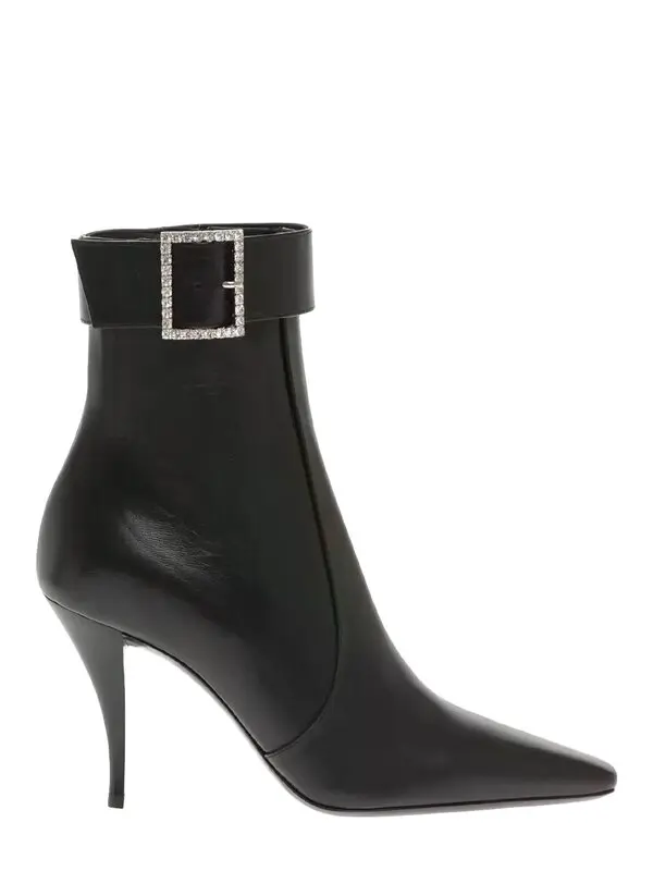 Saint Laurent 90mm Claude Leather Boots - Black