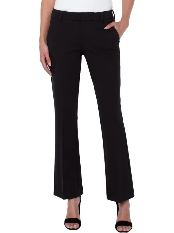 LIVERPOOL Kelsey Flare Ponte Trousers - Black