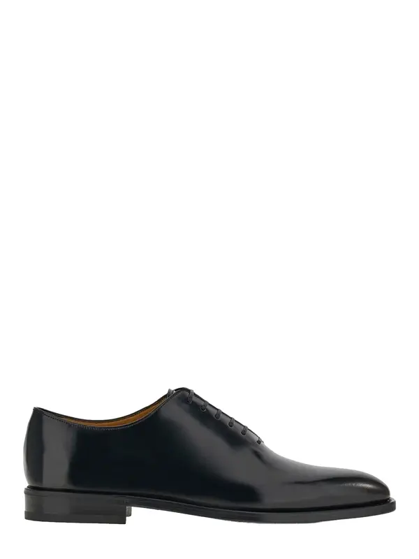 FERRAGAMO Calf Leather Oxford Shoes - Black