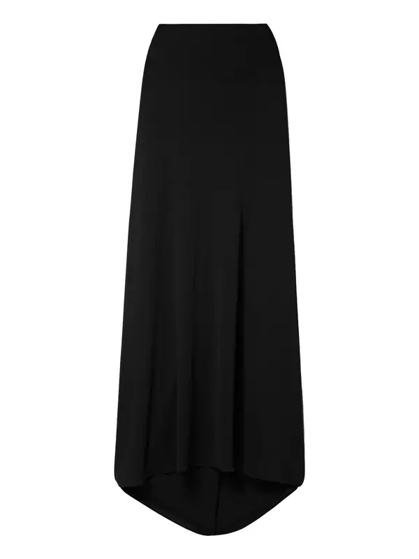 MAXIMILIAN Donna Draped Maxi Skirt - Black