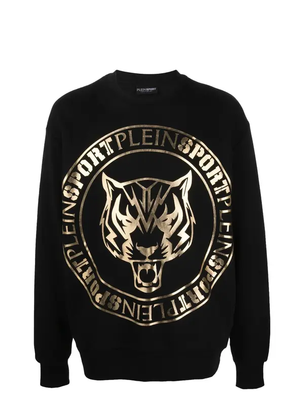PLEIN SPORT Tiger-head Logo Sweatshirt - Black