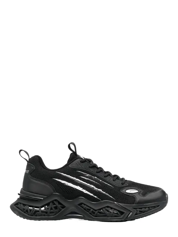 PLEIN SPORT Panelled Lace-up Sneakers - Black