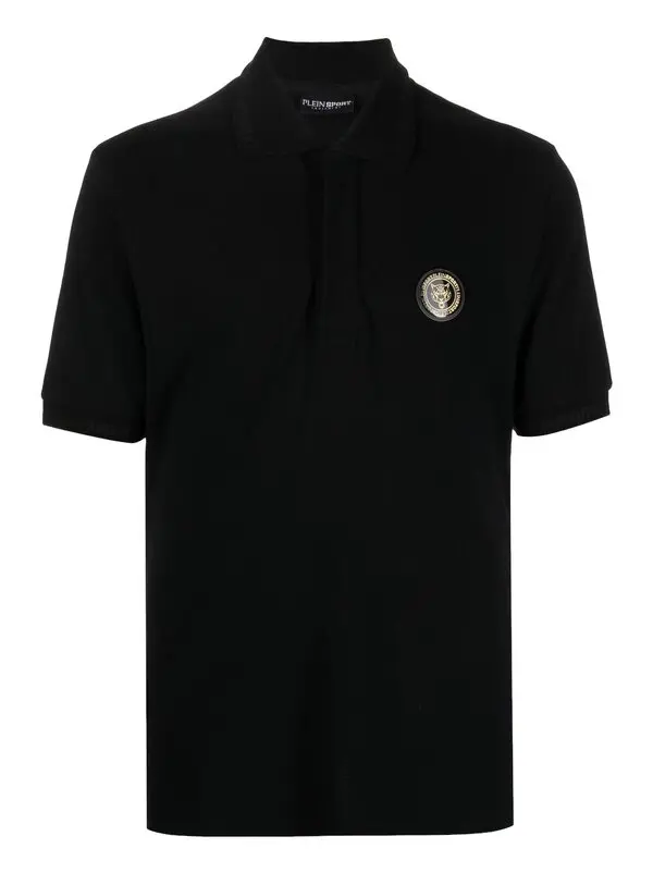 PLEIN SPORT Short Sleeve Polo Shirt - Black