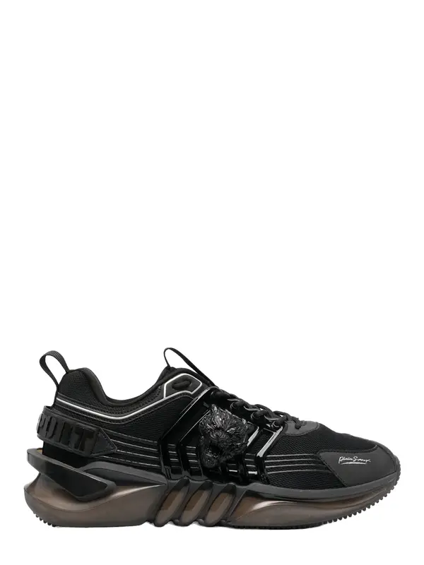 PLEIN SPORT Runner Tiger Lace-up Sneakers - Black