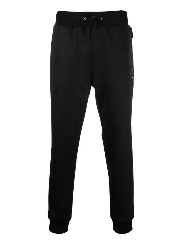 PLEIN SPORT Tiger-head Motif Track Pants - Black