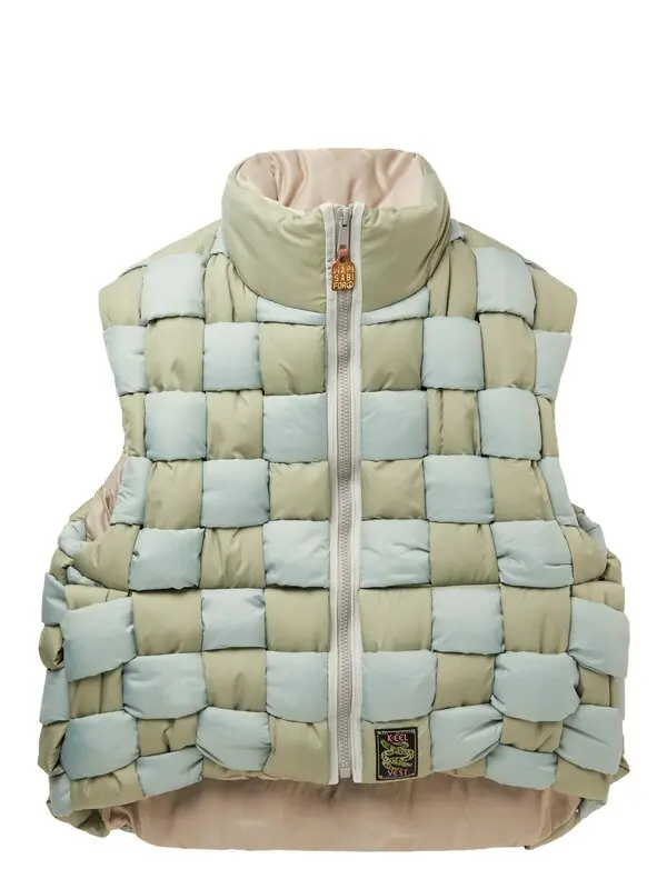 Kapital Reversible Quilted Gilet - Green