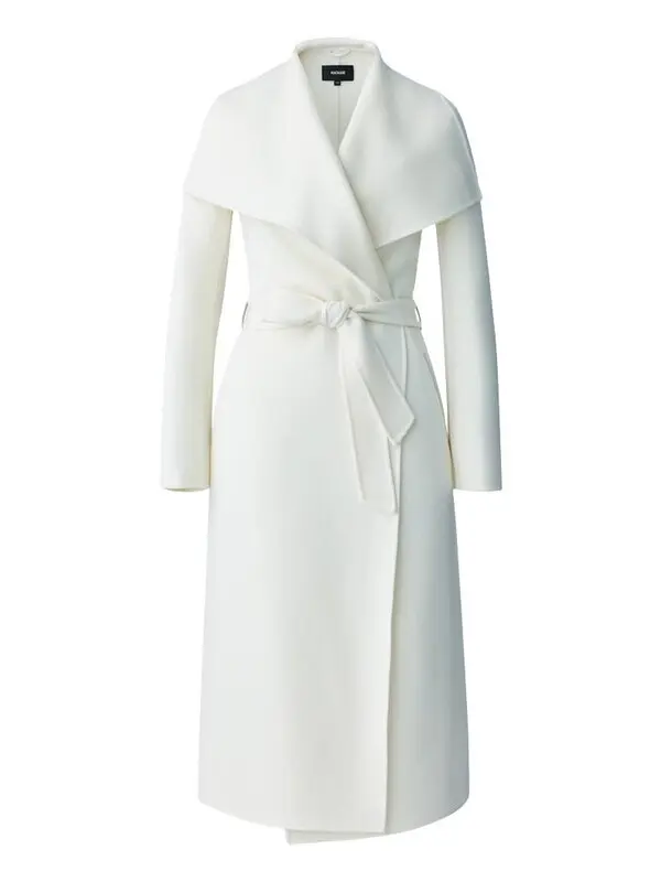 Mackage Mai-cn Double-face Wool Wrap Coat - Cream