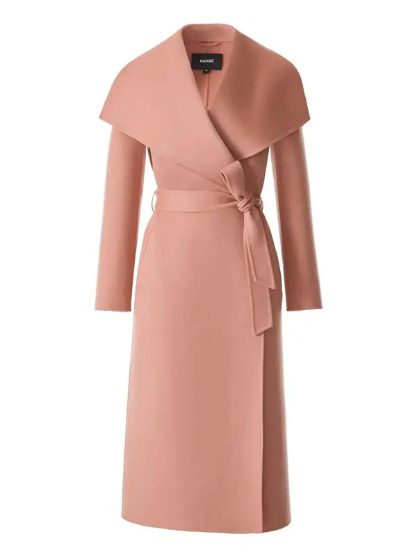 Mackage Mai-cn Double-face Wool Wrap Coat - Muted Clay