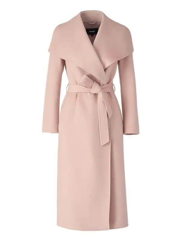 Mackage Mai-cn Double-face Wool Wrap Coat - Sepia Rose