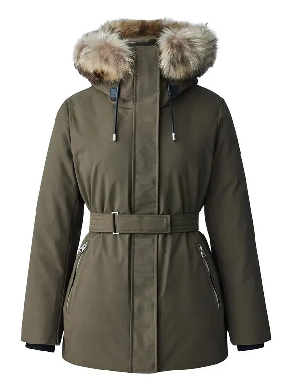 Mackage Jeni-f 2-in-1 Down Parka With Fur Trim - Army