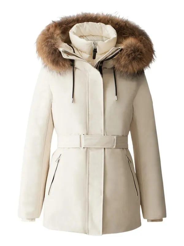 Mackage Jeni-f 2-in-1 Down Parka With Fur Trim - Cream