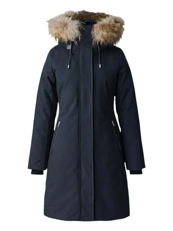 Mackage Shiloh-f 2-in-1 Fitted Down Coat With Fur Trim - Black