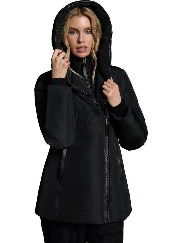 Mackage Adali-nfr Down Coat With Signature Collar - Black