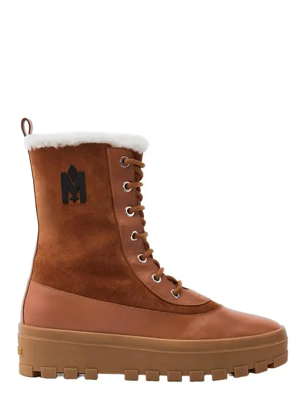 Mackage Hero-ms Lamb Suede Winter Boots - Cognac