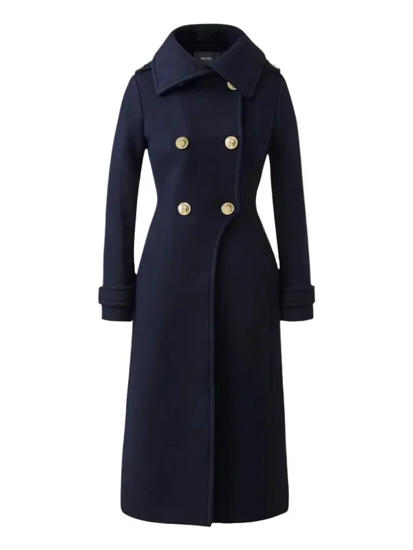 Mackage Elodie Double-face Wool Tailored Coat - Navy